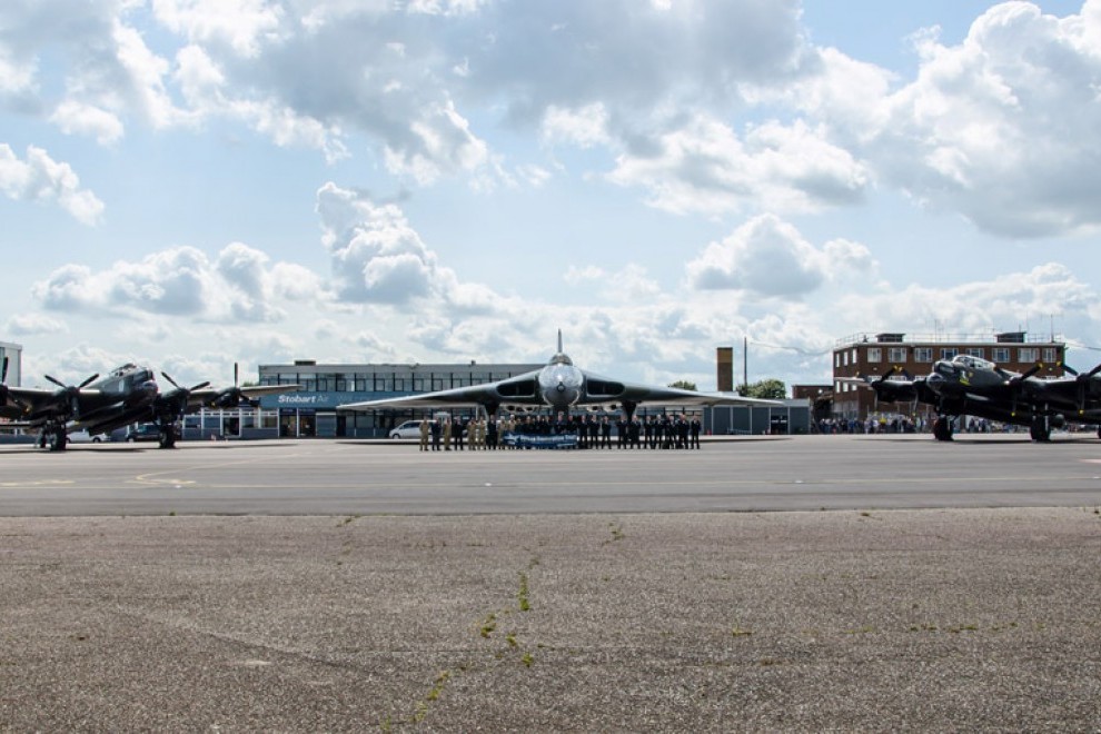 XL426 and two Lancasters | Vulcan Restoration Trust